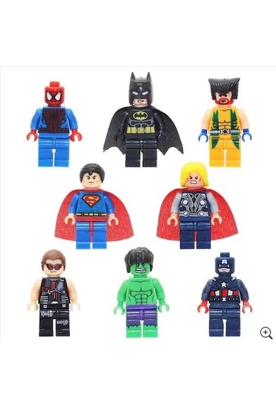 Xinh Marvel LEGO 8 Adet Spiderman Superman Batman Thor Hulk 11.11 Özl Xinh Marvel LEGO 8 Adet Spiderman Superman Batman Thor Hulk 11.11 Özl