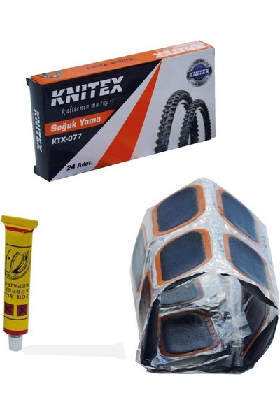 Knitex Soğuk Yama Bisiklet Lastik Tamir Seti 24'lü Knitex Soğuk Yama Bisiklet Lastik Tamir Seti 24'lü