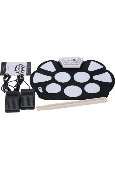 Luckcome Taşınabilir Elektronik Roll Up Drum Pad Kit Silikon Çubuk ile Katlanabilir (Yurt Dışından) Luckcome Taşınabilir Elektronik Roll Up Drum Pad Kit Silikon Çubuk ile Katlanabilir (Yurt Dışından)