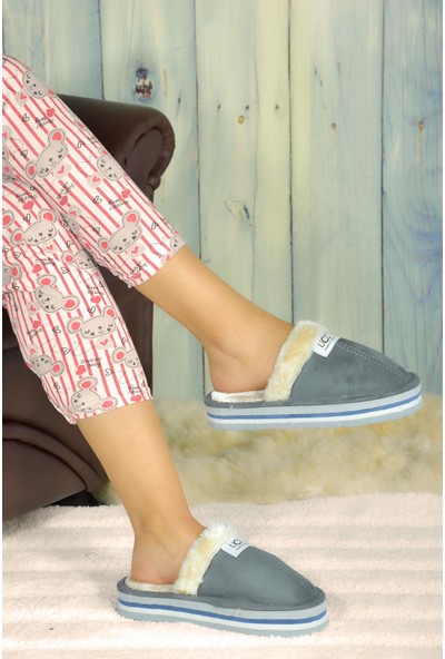 Odesa Ayakkabı Market Kadın Sessiz Taban Kışlık Ev Terliği