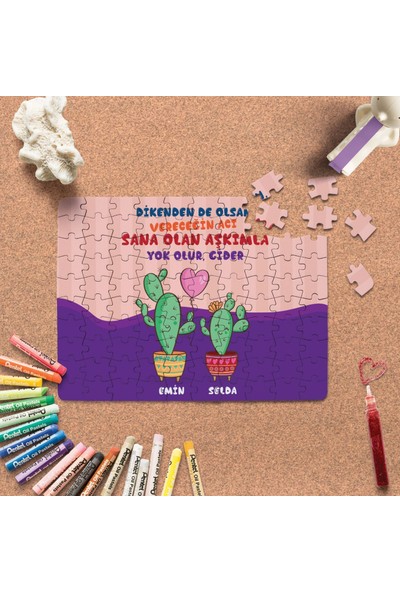 E-Hediyeci Kişiye Özel Romantik Tasarımlı Puzzle -P9 E-Hediyeci Kişiye Özel Romantik Tasarımlı Puzzle -P9
