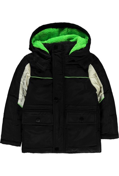 Civil Boys Erkek Çocuk Kapüşonlu Mont 2-5 Yaş Siyah