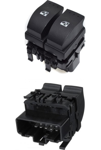 Otozet Renault Megane 2 Sol Ön Kapı Cam Düğmesi Çiftli 8200315034 Otozet Renault Megane 2 Sol Ön Kapı Cam Düğmesi Çiftli 8200315034