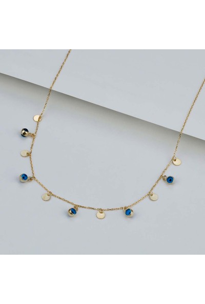 Gümüşistan 925 Ayar Gümüş Göz Nazarlı Pullu Kolye Gümüşistan 925 Ayar Gümüş Göz Nazarlı Pullu Kolye