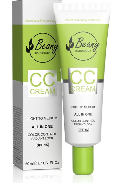 Beany Light To Medium Cc Cream 50ml Beany Light To Medium Cc Cream 50ml