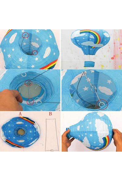 River World Dekoratif Renkli Kağıt Dilek Feneri Balonu Renkli Uçan Balon River World Dekoratif Renkli Kağıt Dilek Feneri Balonu Renkli Uçan Balon