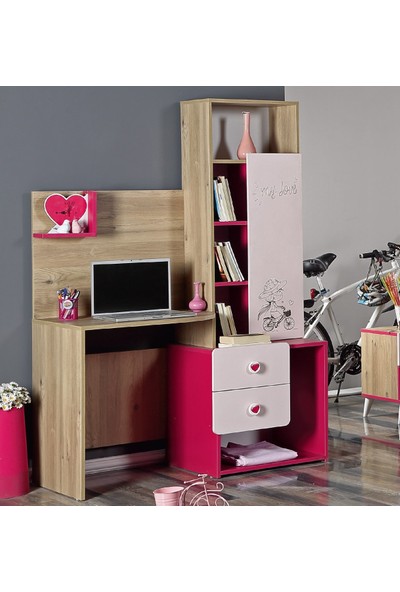 Afilli Elit Çalışma Masası Kitaplıklı