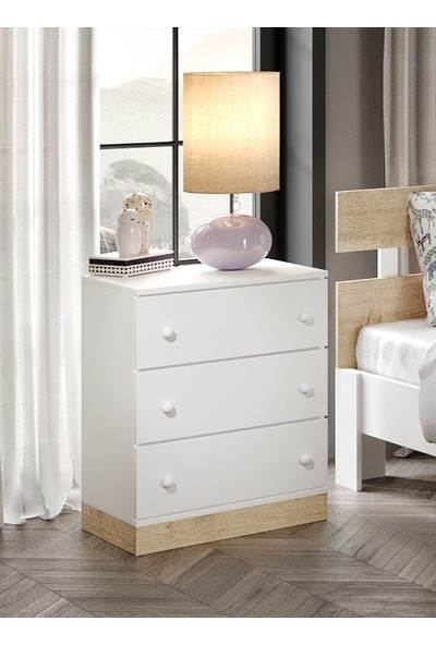 Afilli Günce 3 Çekmeceli Şifonyer Meşe Tamamı Mdflam Afilli Günce 3 Çekmeceli Şifonyer Meşe Tamamı Mdflam