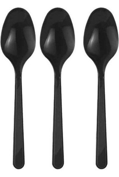1001 Ambalaj Plastik Kaşık Ekonomik Lüks Siyah Renkli 50 Adet 1001 Ambalaj Plastik Kaşık Ekonomik Lüks Siyah Renkli 50 Adet