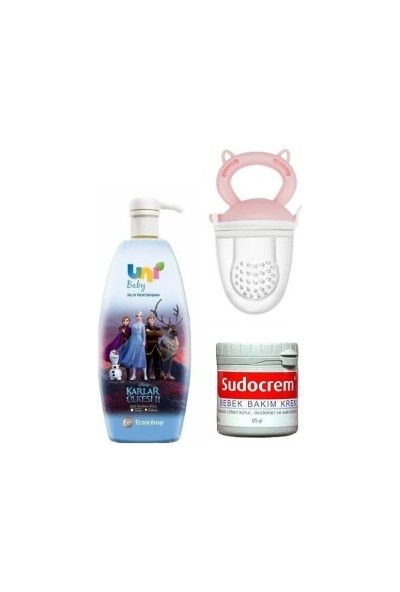 Uni Baby Unıbaby Frozen Şampuan 700 Ml+Sudocrem Bebek Bakım Kremi 125 Gr+Meyve Süzgeci Pembe Uni Baby Unıbaby Frozen Şampuan 700 Ml+Sudocrem Bebek Bakım Kremi 125 Gr+Meyve Süzgeci Pembe