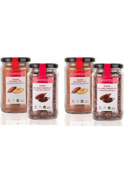 Wefood Ham Kakao Tozu, Ham Kakao Parçacıkları 2+2 Avantaj Paketi Wefood Ham Kakao Tozu, Ham Kakao Parçacıkları 2+2 Avantaj Paketi