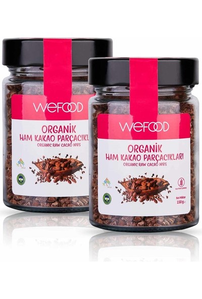 Wefood Organik 2'li Ham Kakao Parçacıkları Avantaj Seti