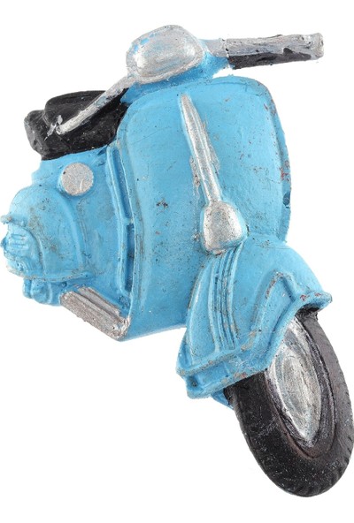 Labalaba Vespa Motor Mavi Renk Magnet & Buzdolabı Süsü