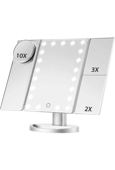 Gaman Profesyonel Katlanabilir Büyüteçli Ledli Makyaj Aynası Gaman Profesyonel Katlanabilir Büyüteçli Ledli Makyaj Aynası