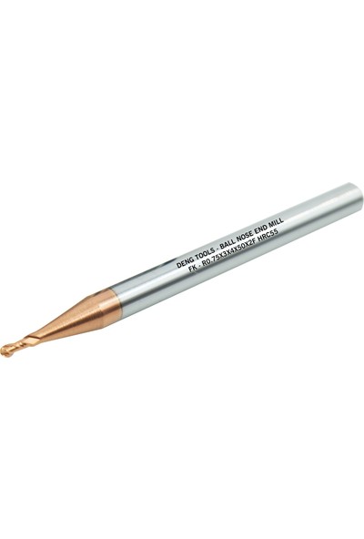 Deng Tools R0.75 Küre Freze HRC55 Deng Tools R0.75 Küre Freze HRC55