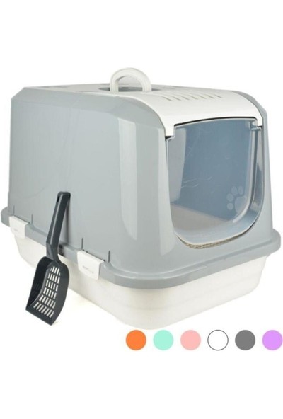 Çınar Kapalı Kedi Tuvaleti Orta 50X40X40CM Gri