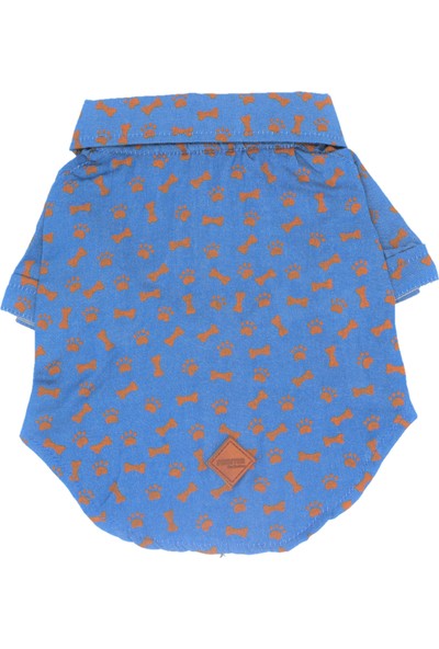 Pawstar Indigo Pati-Kemik Kedi Köpek Gömleği Kedi Köpek Kıyafeti