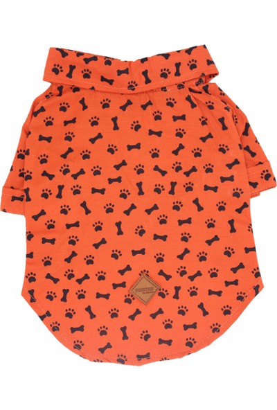 Pawstar Turuncu Pati-Kemik Kedi Köpek Gömleği Kedi Köpek Kıyafeti Pawstar Turuncu Pati-Kemik Kedi Köpek Gömleği Kedi Köpek Kıyafeti