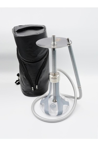 Mr. Eds Mr.eds E24 Big Boss Pro Carbon Silver Çelik Nargile Takımı