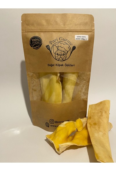 Pari Gurme Dana Kafa Derisi Köpek Ödülü %100 Doğal Naturel Barf 100GR Kurutulmuş Pari Gurme Dana Kafa Derisi Köpek Ödülü %100 Doğal Naturel Barf 100GR Kurutulmuş