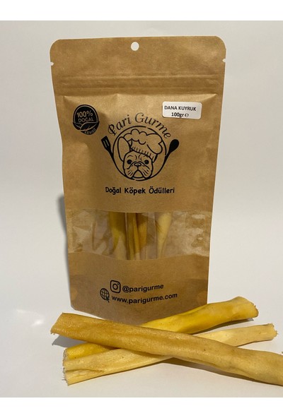 Pari Gurme Dana Kuyruk Kurutulmuş Köpek Ödülü %100 100GR Doğal Naturel Barf Pari Gurme Dana Kuyruk Kurutulmuş Köpek Ödülü %100 100GR Doğal Naturel Barf