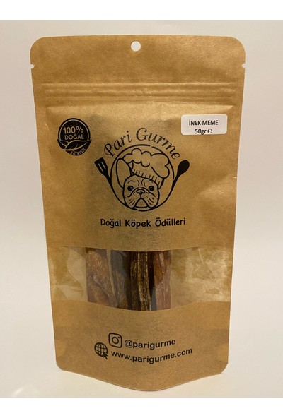 Pari Gurme Inek Memesi Çubuk Köpek Kemik %100 Doğal Naturel Berf 50GR Pari Gurme Inek Memesi Çubuk Köpek Kemik %100 Doğal Naturel Berf 50GR