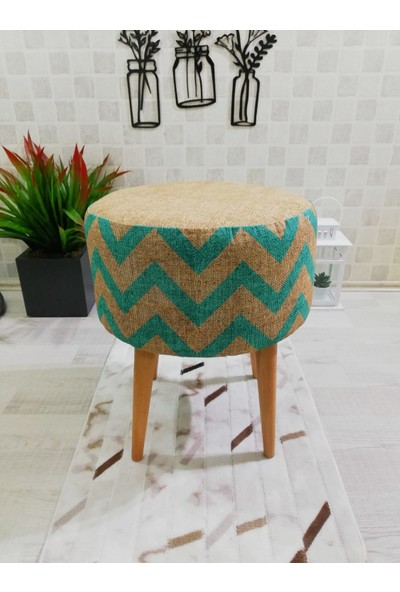 Pufi Etna Jüt Gürgen Ayaklı Çok Amaçlı Dekoratif Puf