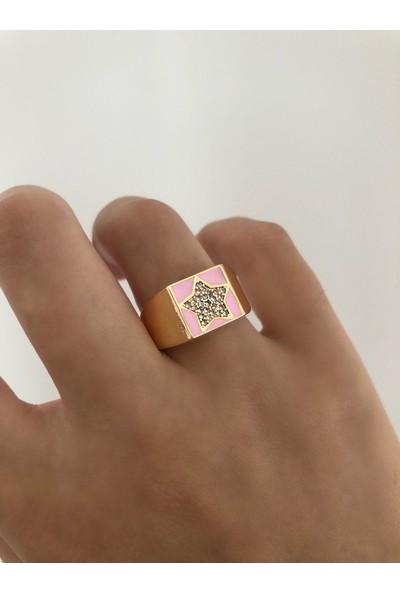 The Y Jewelry Pembe Yıldız Yüzük