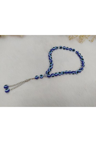 Hd Marketim 8 mm Nazar Boncuklu Swarovski Taşlı Tesbih