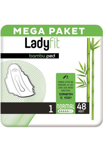 Ladyfit Bambu Ped Mega Normal 48 Ped Ladyfit Bambu Ped Mega Normal 48 Ped