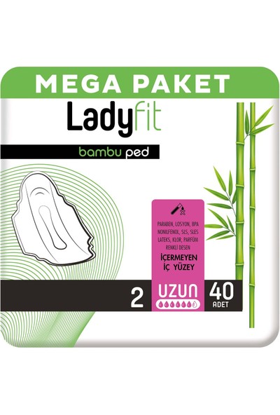 Ladyfit Bambu Ped Mega Uzun 40 Ped Ladyfit Bambu Ped Mega Uzun 40 Ped
