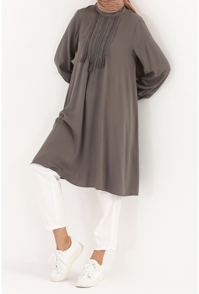 ALLDAY %100 Viskon Dantelli Tunik ALLDAY %100 Viskon Dantelli Tunik