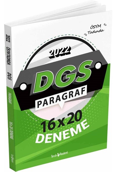 Tercih Akademi 2022 DGS Paragraf Sözel Bölüm 16 x 20 Deneme Tercih Akademi 2022 DGS Paragraf Sözel Bölüm 16 x 20 Deneme