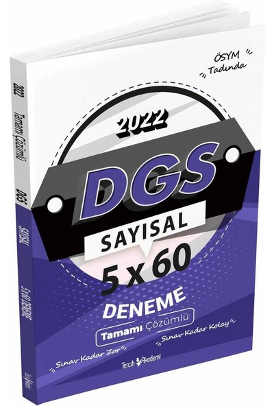 Tercih Akademi 2022 DGS Sayısal 5 x 60 Deneme Tamamı Çözümlü