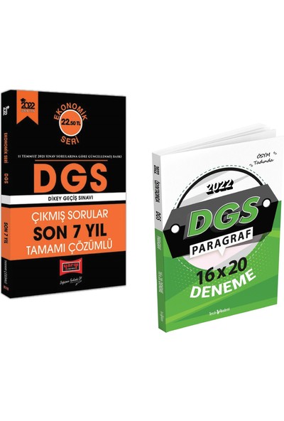 Yargı Yayınevi 2022 DGS Son 7 Yıl Tamamı Çözümlü Çıkmış Sorular+Tercih Akademi 2022 DGS Paragraf 16 x 20 Deneme Set Yargı Yayınevi 2022 DGS Son 7 Yıl Tamamı Çözümlü Çıkmış Sorular+Tercih Akademi 2022 DGS Paragraf 16 x 20 Deneme Set