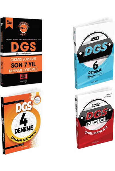 Yargı Yayınevi 2022 DGS Son 7 Yıl Çözümlü Çıkmış Sorular+DGS 6 Deneme+ 4 Deneme+DGS Paragraf