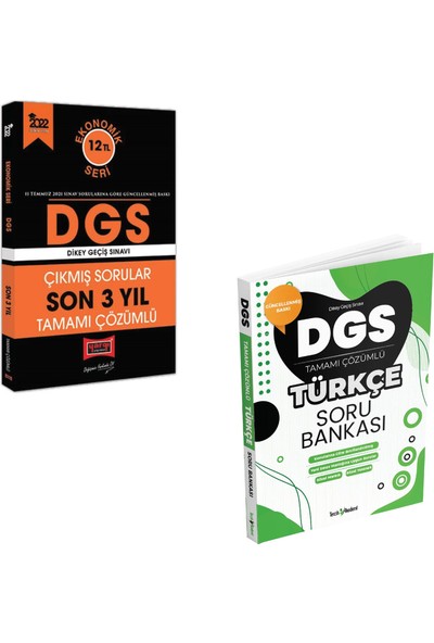 Yargı Yayınevi 2022 DGS Son 3 Yıl Tamamı Çözümlü Çıkmış Sorular+DGS Türkçe Soru Bankası 2'li Set Yargı Yayınevi 2022 DGS Son 3 Yıl Tamamı Çözümlü Çıkmış Sorular+DGS Türkçe Soru Bankası 2'li Set
