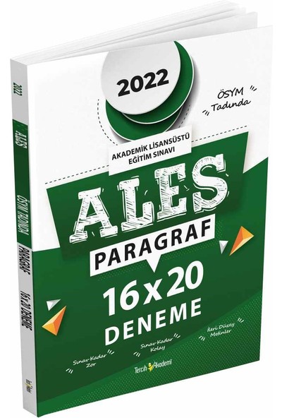 Tercih Akademi 2022 ALES Paragraf Sözel Yetenek 16 x 20 Deneme Tercih Akademi 2022 ALES Paragraf Sözel Yetenek 16 x 20 Deneme