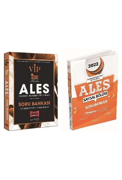 Yargı Yayınevi 2022 ALES Vıp Soru Bankası+Tercih Akademi 2022 ALES Sayısal Bölüm Soru Bankası 2'li Set Yargı Yayınevi 2022 ALES Vıp Soru Bankası+Tercih Akademi 2022 ALES Sayısal Bölüm Soru Bankası 2'li Set