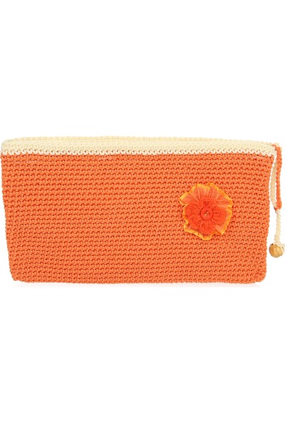 Aysun Handmade El Yapımı Astarlı Makrome Kadın Clutch Çanta - 