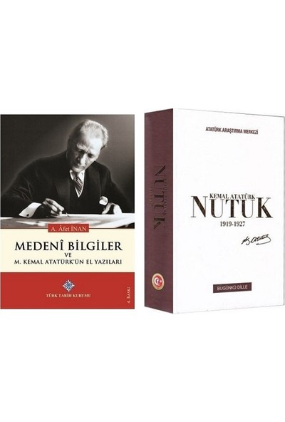 Nutuk 1919 1927 - Günümüz Türkçesiyle + Medeni Bilgiler ve Atatürk'ün El Yazıları / 2 Kitap Set Nutuk 1919 1927 - Günümüz Türkçesiyle + Medeni Bilgiler ve Atatürk'ün El Yazıları / 2 Kitap Set