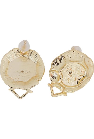 Mykonsept Yuvarlak Çivili Küpe Aparatı Gold Kaplama 4 Adet