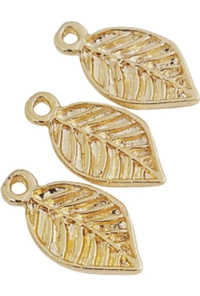 Mykonsept Yaprak Figürlü Takı Aparatı Gold Kaplama 12 Adet