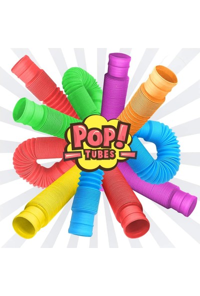 Nesoedu Pop Tube - Stres Giderici Fidget(6 Adet) Nesoedu Pop Tube - Stres Giderici Fidget(6 Adet)