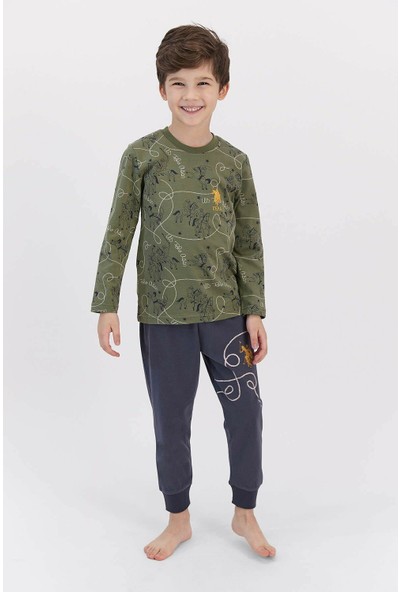 U.S. Polo Assn. 914-G Erkek Çocuk Garson Boy Uzun Kollu Pijama Takımı