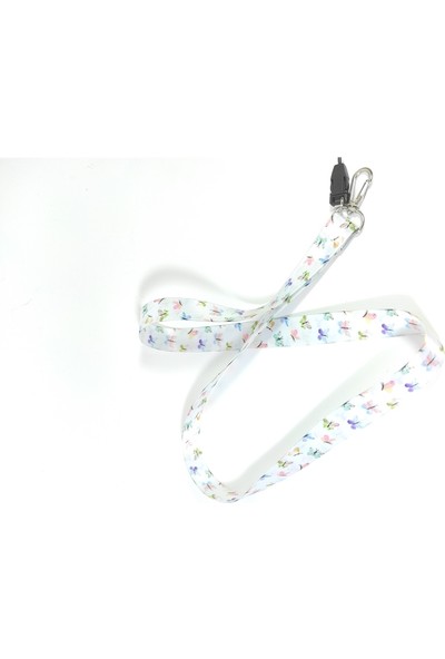 Çatı Medikal Kelebek Desenli Yaka Kartı Ipi Telefon Askısı Çatı Medikal Kelebek Desenli Yaka Kartı Ipi Telefon Askısı