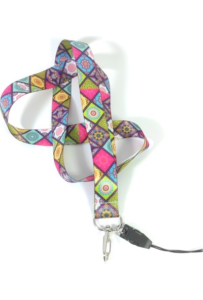 Çatı Medikal Mandala Desenli Yaka Kartı Ipi Telefon Askısı Çatı Medikal Mandala Desenli Yaka Kartı Ipi Telefon Askısı