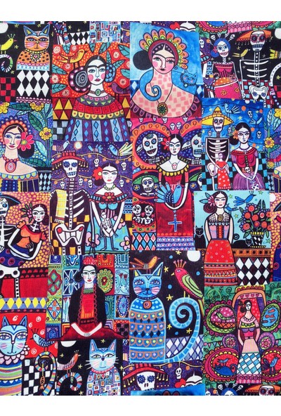 Favor Kumaş Meksika Pacthwork Desenli Dijital Baskılı Kumaş FVR-1203 Favor Kumaş Meksika Pacthwork Desenli Dijital Baskılı Kumaş FVR-1203