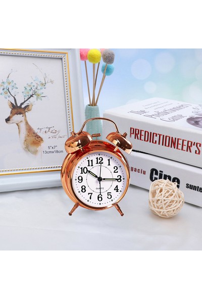 Şifainur Şifa-i Nur Nostaljik Metal Çift Çanlı Işıklı Fosforlu Çalar Masa Saati+Pil Şifainur Şifa-i Nur Nostaljik Metal Çift Çanlı Işıklı Fosforlu Çalar Masa Saati+Pil