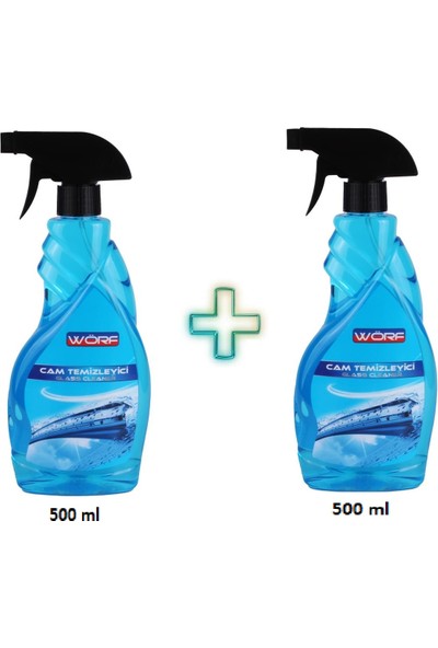 WÖRF Cam Temizleyici 500 ml + 500 ml Sprey (2 Adet)